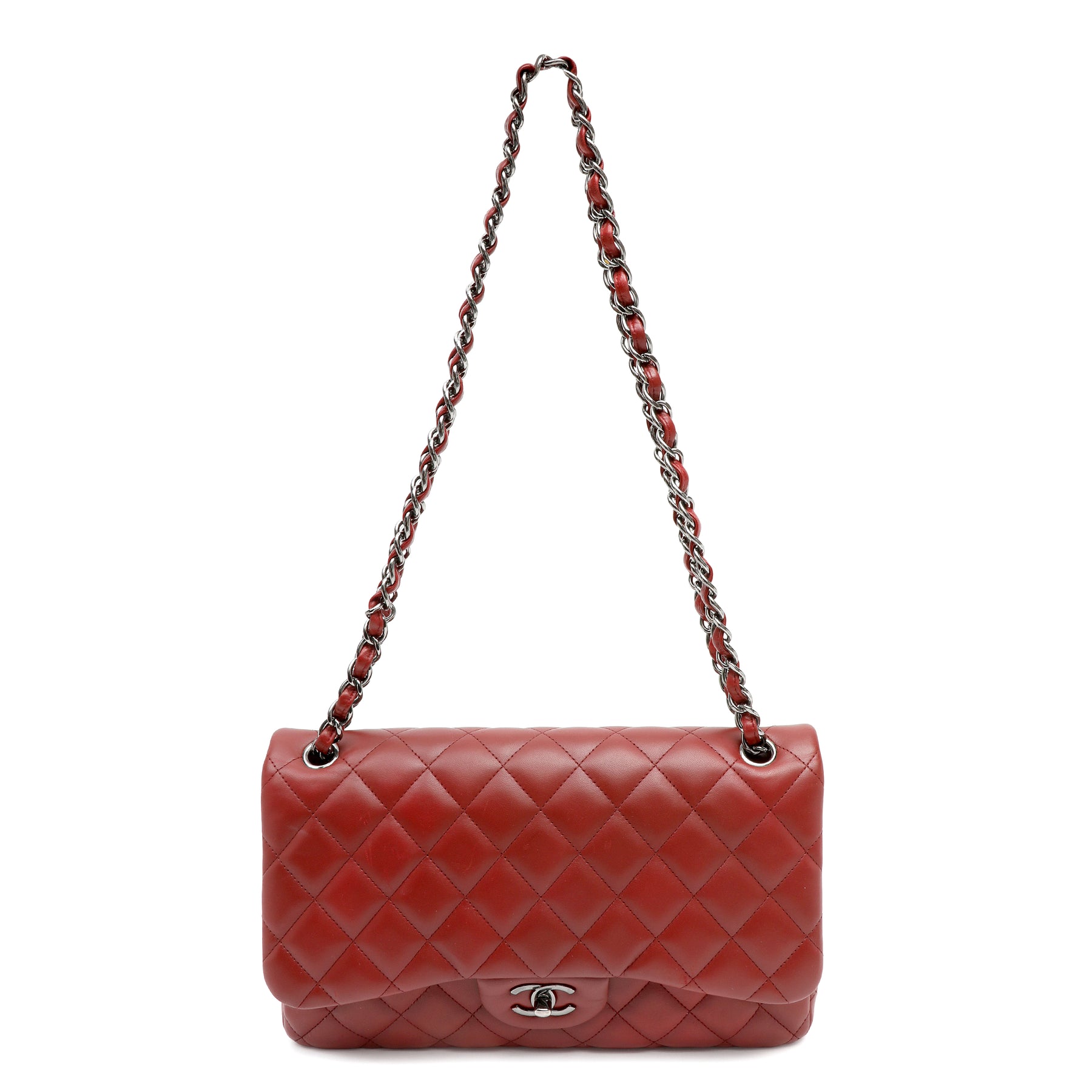 Chanel Dark Red Caviar Jumbo Classic w SH – Only Authentics