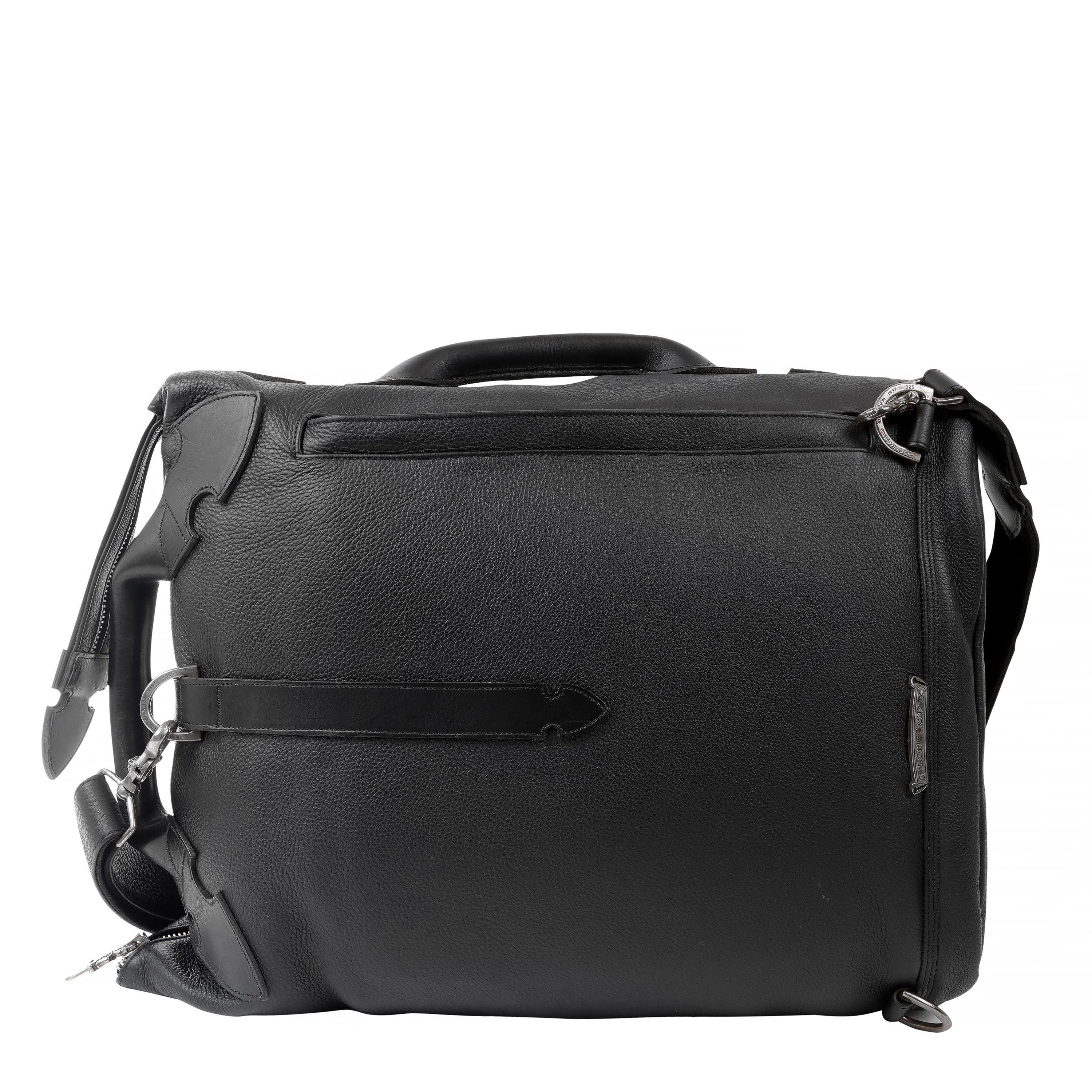 Elevate Your Style with an Authentic Chrome Hearts Black Leather Double ...