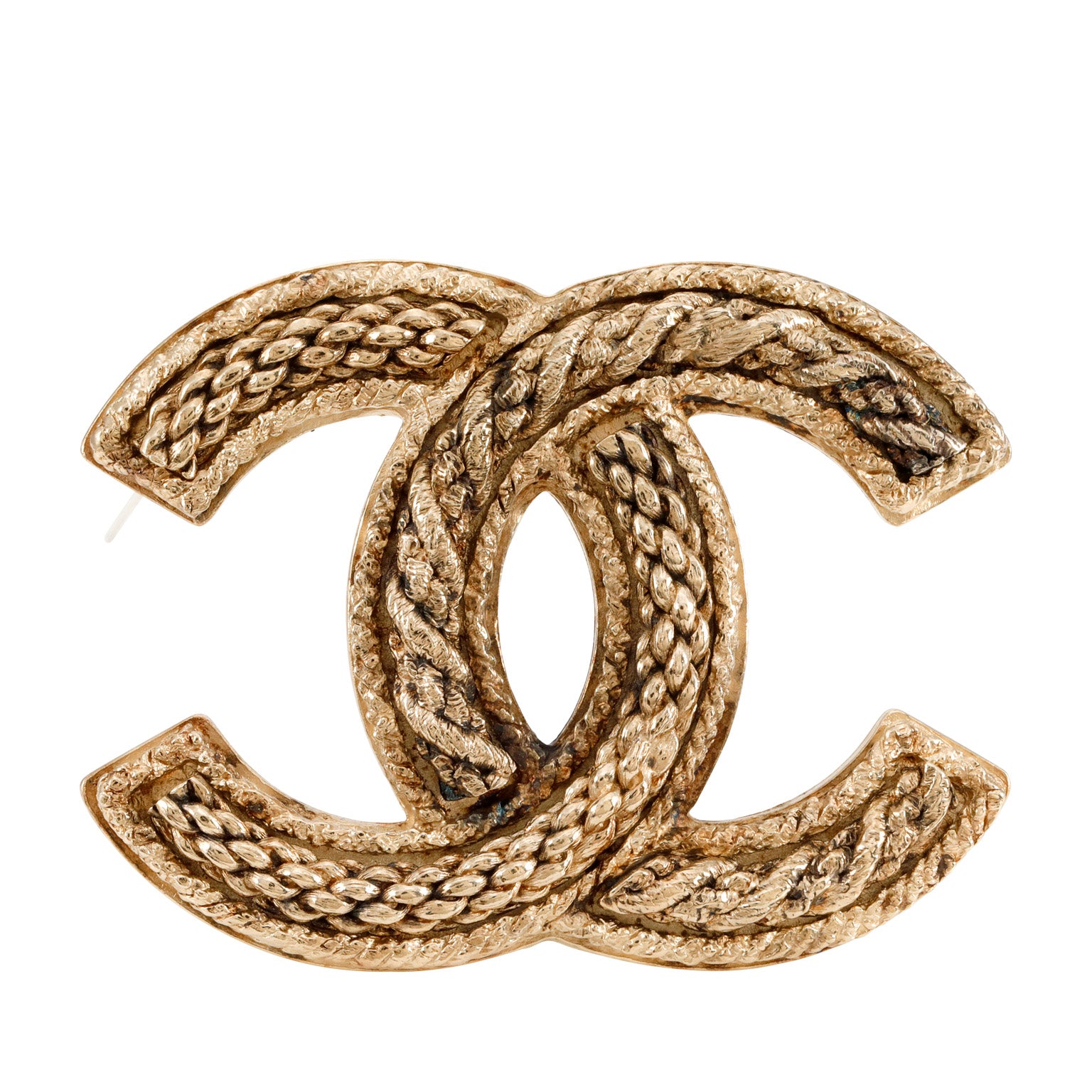 Chanel 18kt Gold Threaded CC Pin/Brooch – Only Authentics