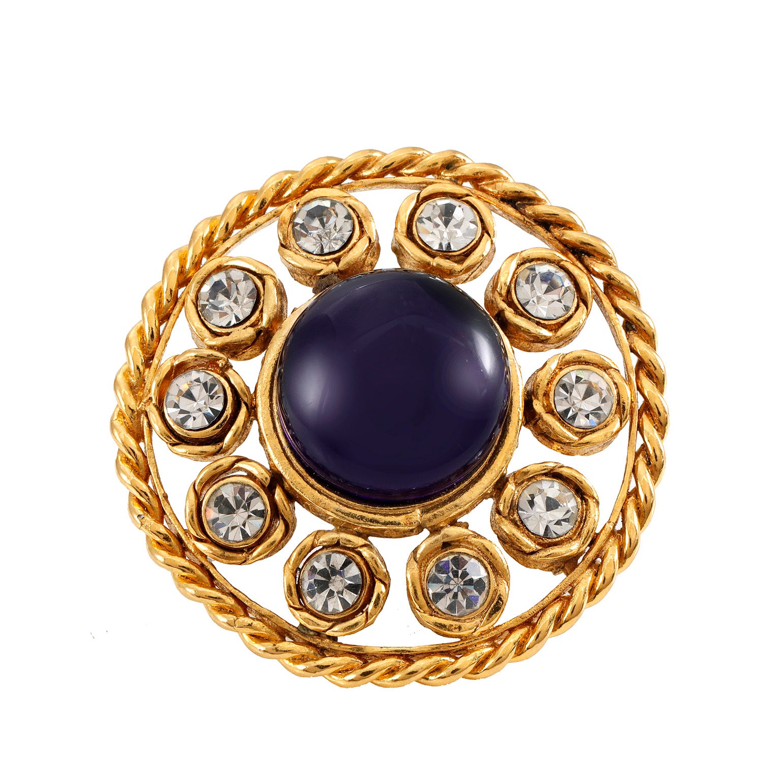 Chanel Blue Gripoix Pin/Pendant w/ Gold Hardware – Only Authentics