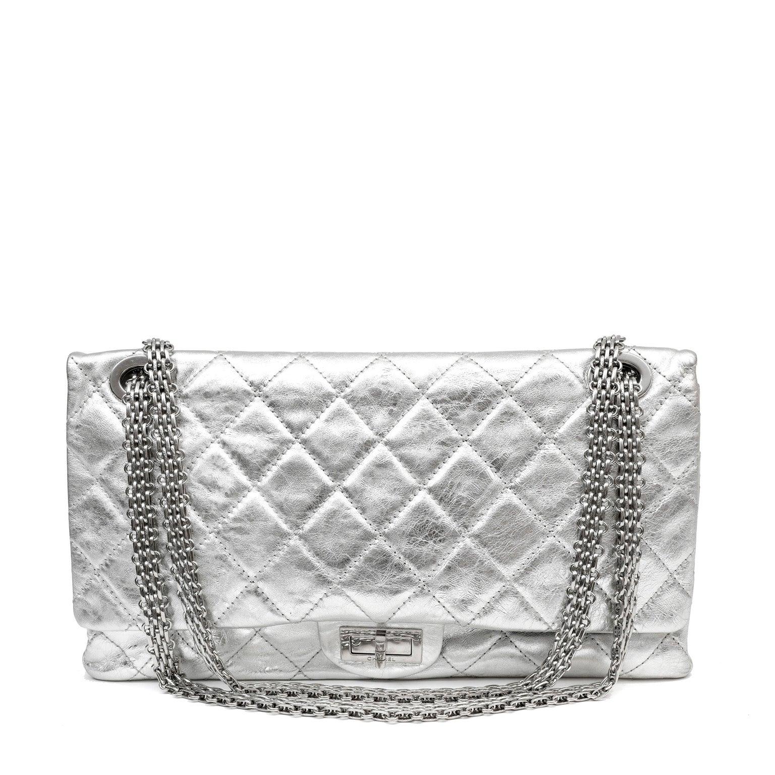 Chanel Metallic Silver Maxi Classic Reissue 2.55 – Only Authentics